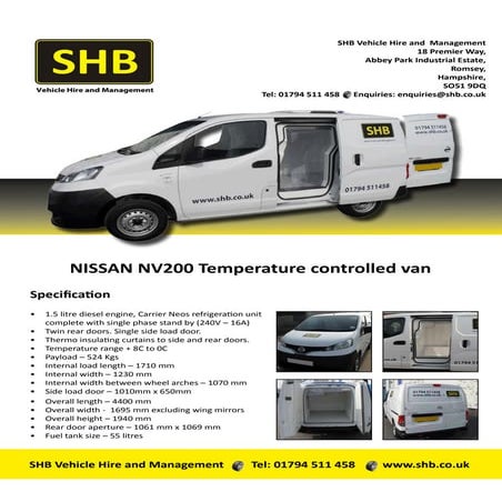 NISSAN NV200 Temperature controlled van | PDF
