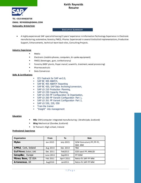 Wills resume | DOCX | Computing | Technology & Computing