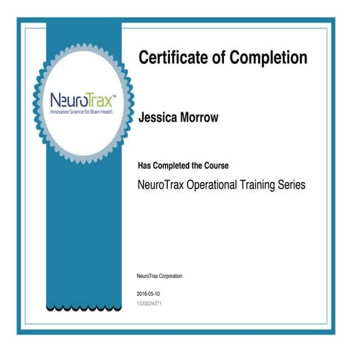 NeuroTrax Operational Training Series | PDF
