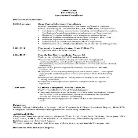 Resume updated-2015 | ODT