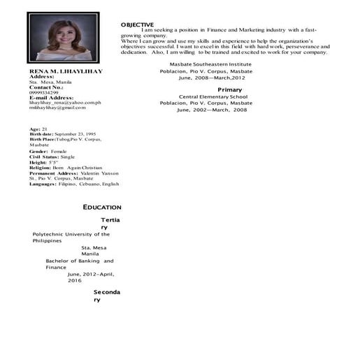 NEW'APPLICANT'S-RENAS-RESUME | DOCX | Business Expos & Conferences | Events