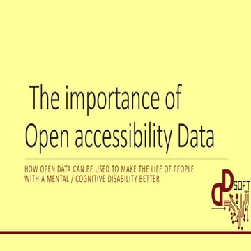The importance of Open Accessibility Data - Dennie Declercq | PPT