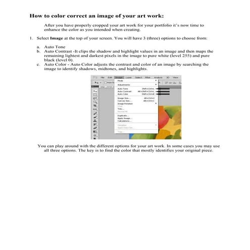 How to color correct an image | PDF