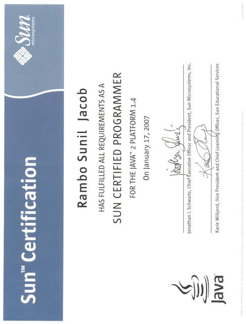 NIIT Certificate. | PDF