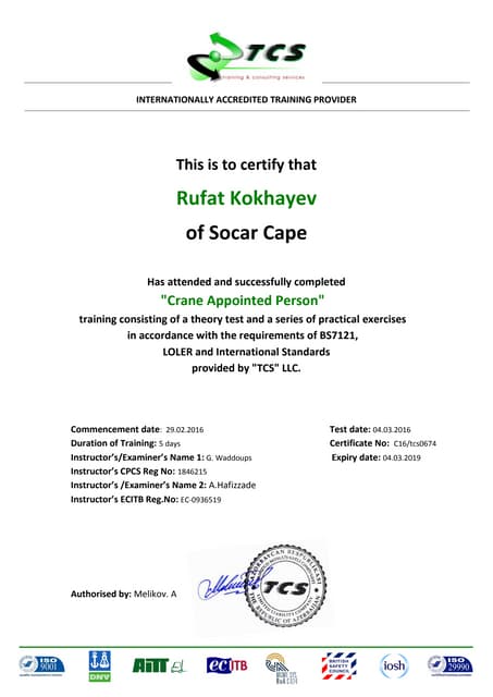 Aimee Coultas Class Rep Certificate | PDF