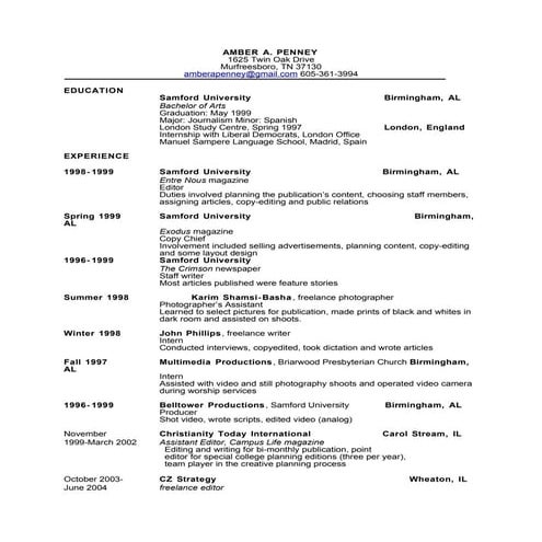 Amber's resume | DOC