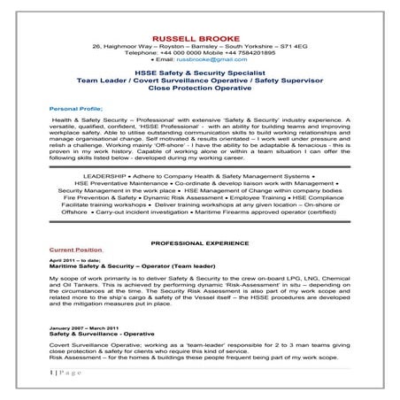 CPO - Operational - CV | PDF