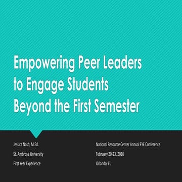 Empowering Peer Leaders | PPT