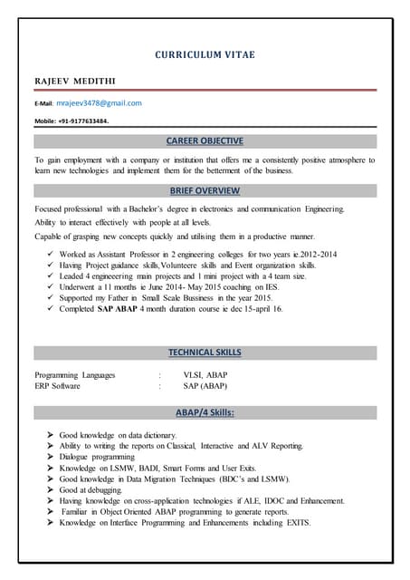 bhanu resume | DOCX | Programming Languages | Computing