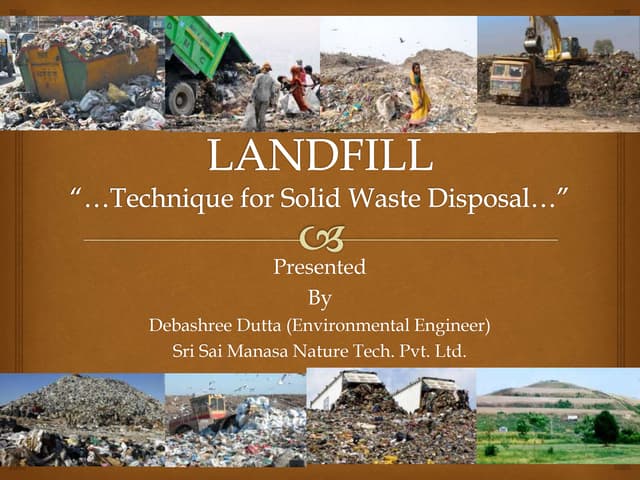 sanitary landfills design operation and management | PPTX