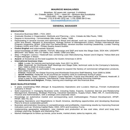 CVRomanWenzl,MMBAenglish26022016 | PDF