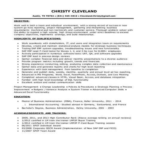 Resume Glen Lambert | PDF