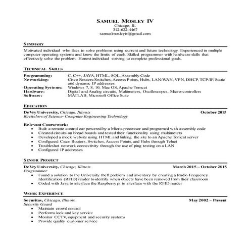 Samuel Mosley IV | PDF