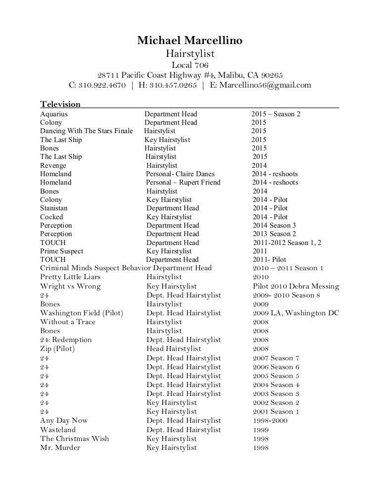 Michael Marcellino Resume 2015