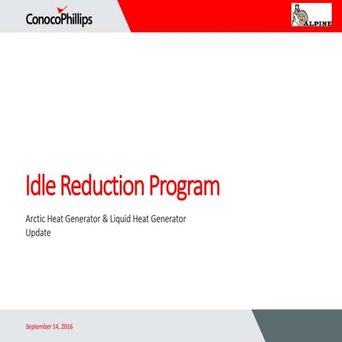 Idle Reduction Program Operator Training | PPTX | Gasoline Prices | Economy