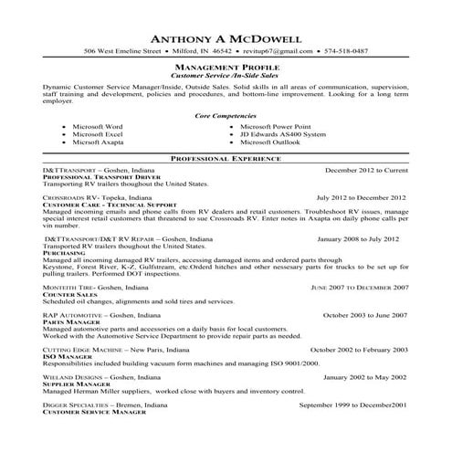 Tony's resume 2016 | DOC