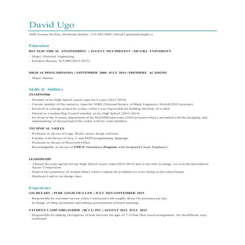 Internship Resume(Main) | DOCX
