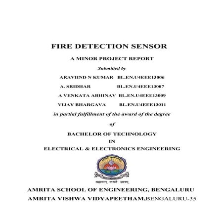 FIRE DETECTION SENSOR | PDF