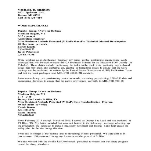 Rierson Resume | PDF