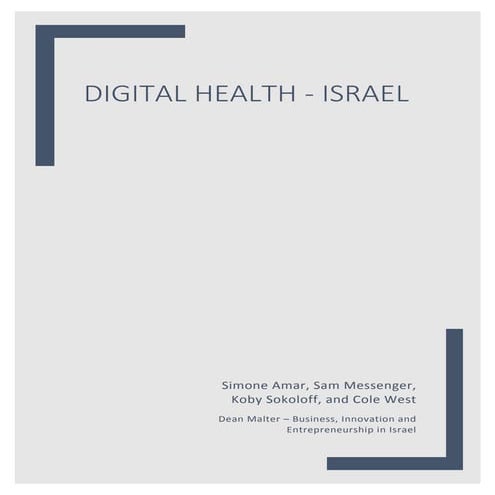 mHealth Israel_Presentation by Nir Yanovsky_Ministry of Health_Israel's ...