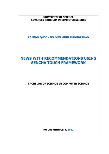 News With Recommendations Using Sencha Touch Framework Pdf