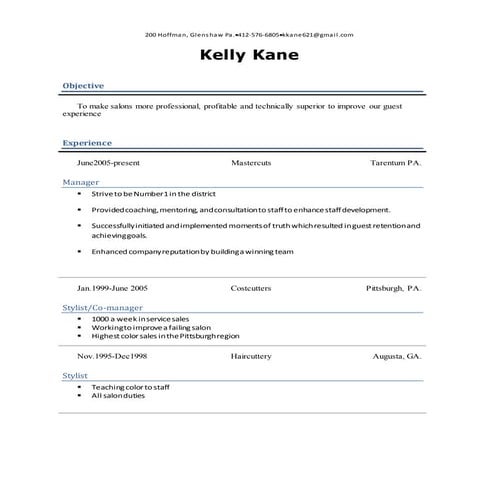 New kelly Resume | DOCX