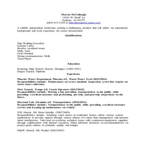 Marvin 2016 Resume | DOCX