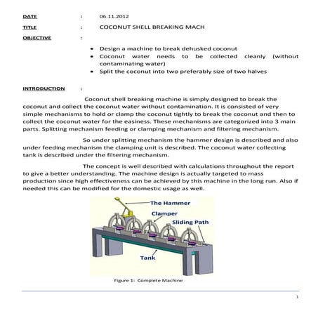 coconut shell breaking machine | PDF