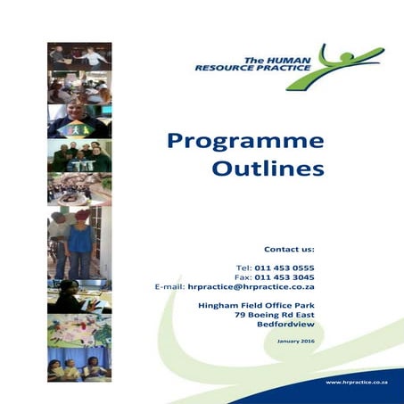 The Human Resource Practice - Course Outlines - 2016 | PDF