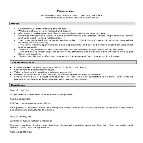 Michelle CV updated | DOC