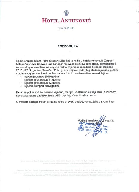 Pismo - preporuka AT | DOC