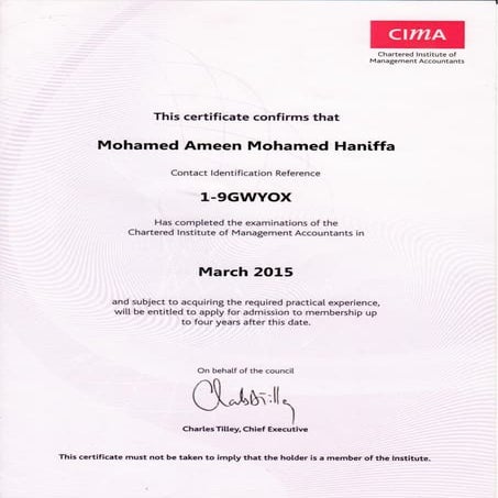 09. CIMA - Top CIMA Certificate | PDF