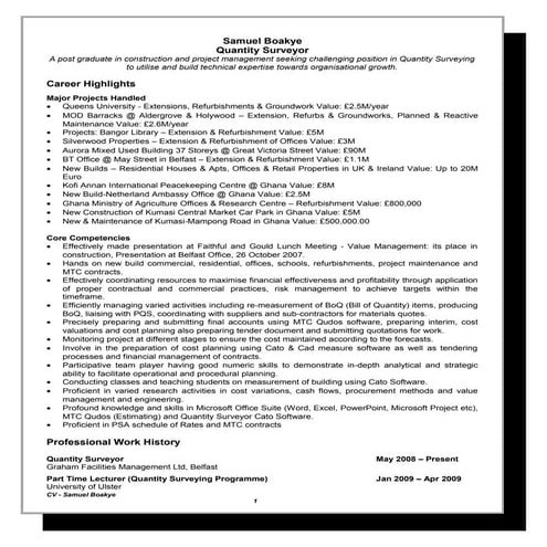 livelink SB CV | DOC | Civil Engineering Industry | Industries