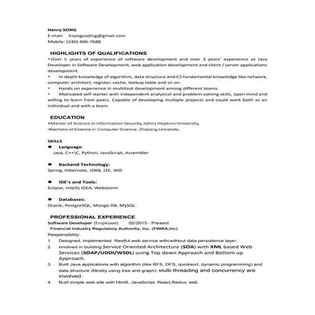 Henry's Resume | PDF