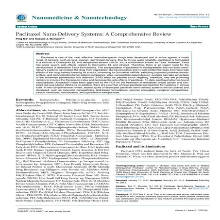 Protein bound nano particles quantitative assays | PDF