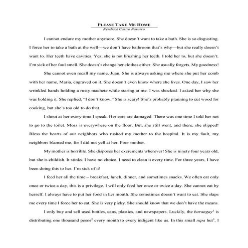 Please Take Me Home - Fiction | PDF