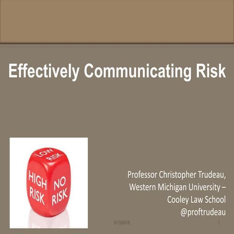 IHA 2016 - Effectively Communicating Risk | PPTX | Cancer | Diseases ...