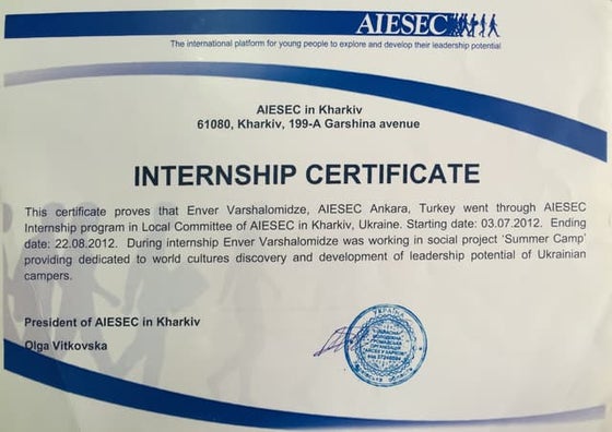 AIESEC certificate | PDF