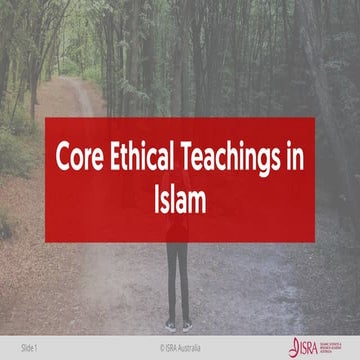 4A Core Ethical Teachings ISRA (Islamic Jurisprudence) | PDF