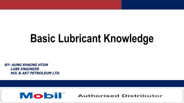 Lubrication fundamentals | PPTX