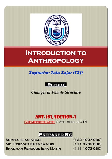 Family structures & Classification (for a Sociology Presentation) | PPTX