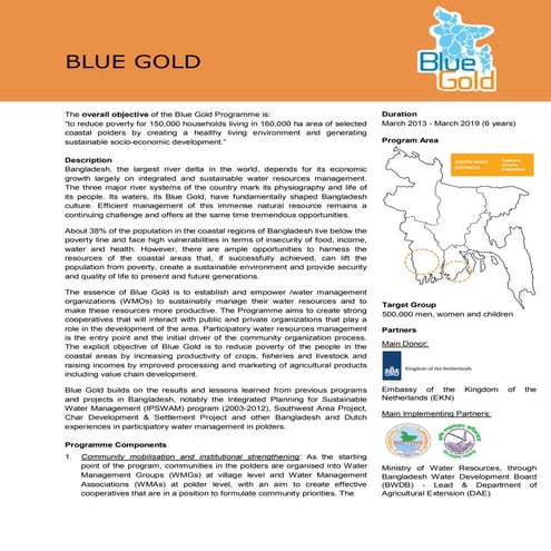 Blue Gold Fact Sheet | PDF