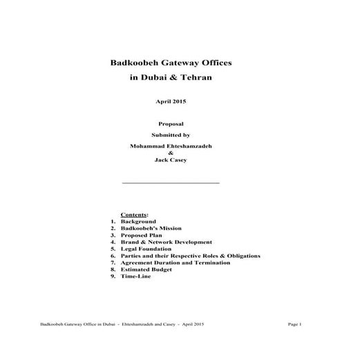 Dubai Tehran Plan jc 1 | PDF