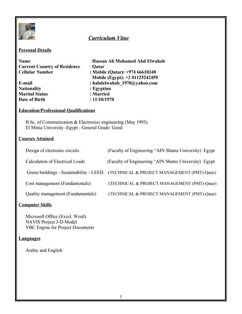 Instrumentation supervisor cv | DOC
