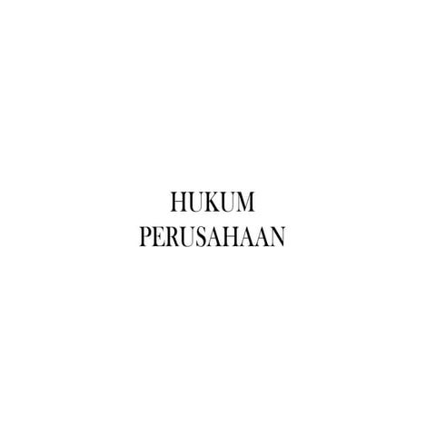 HUKUM PERUSAHAAN | PPT