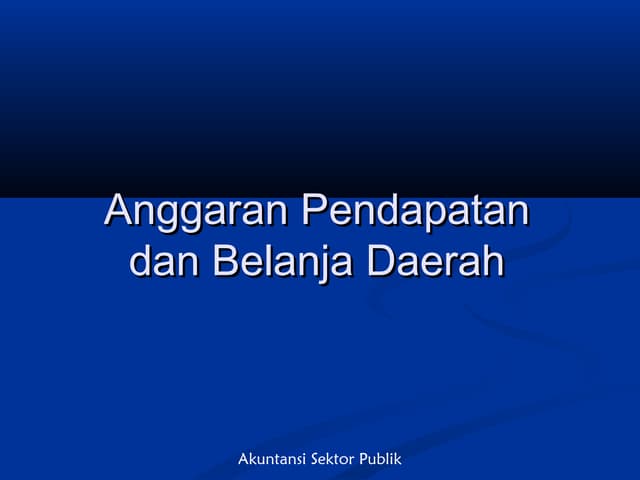 ASB dalam Perencanaan dan Penganggaran | PDF
