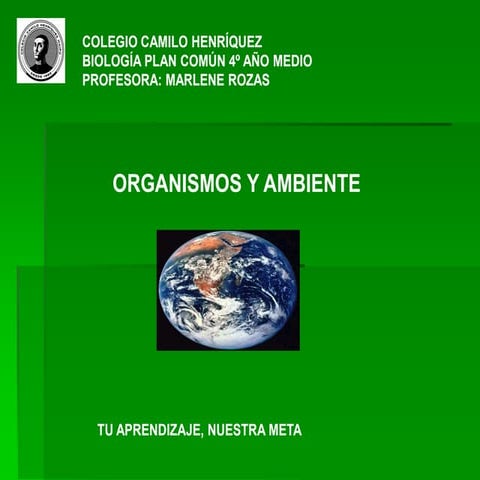 4º Año Medio - Biología Plan Común - Organismo y ambiente | PDF