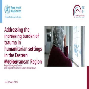 Addressing the increasing burden of trauma in humanitarian settings in ...