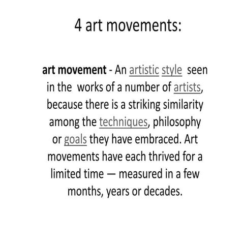 4 art movements | PPT