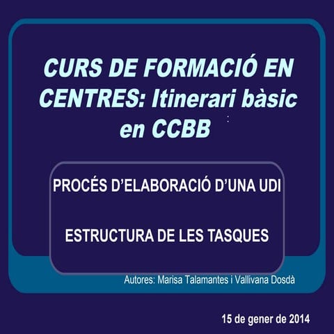 4a sessió ccbb | PPT